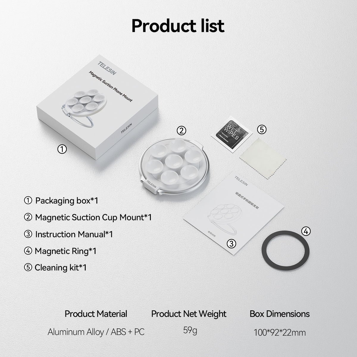 Telesin Magnetic Suction Cup Mount – telesinstore