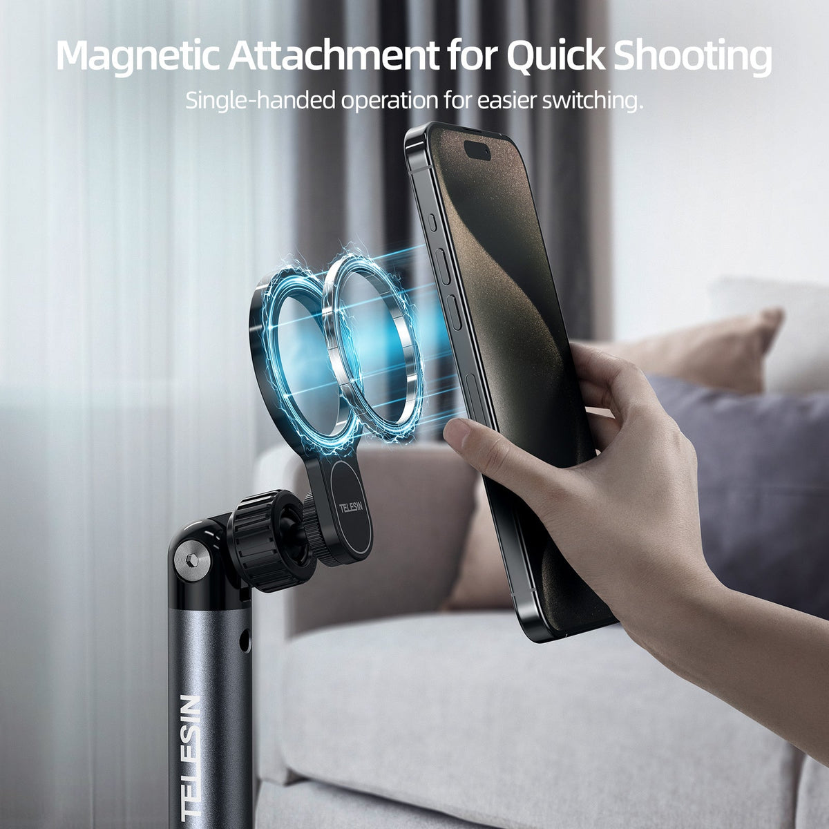 TELESIN mobile video/live shooting magnetic floor stand – telesinstore