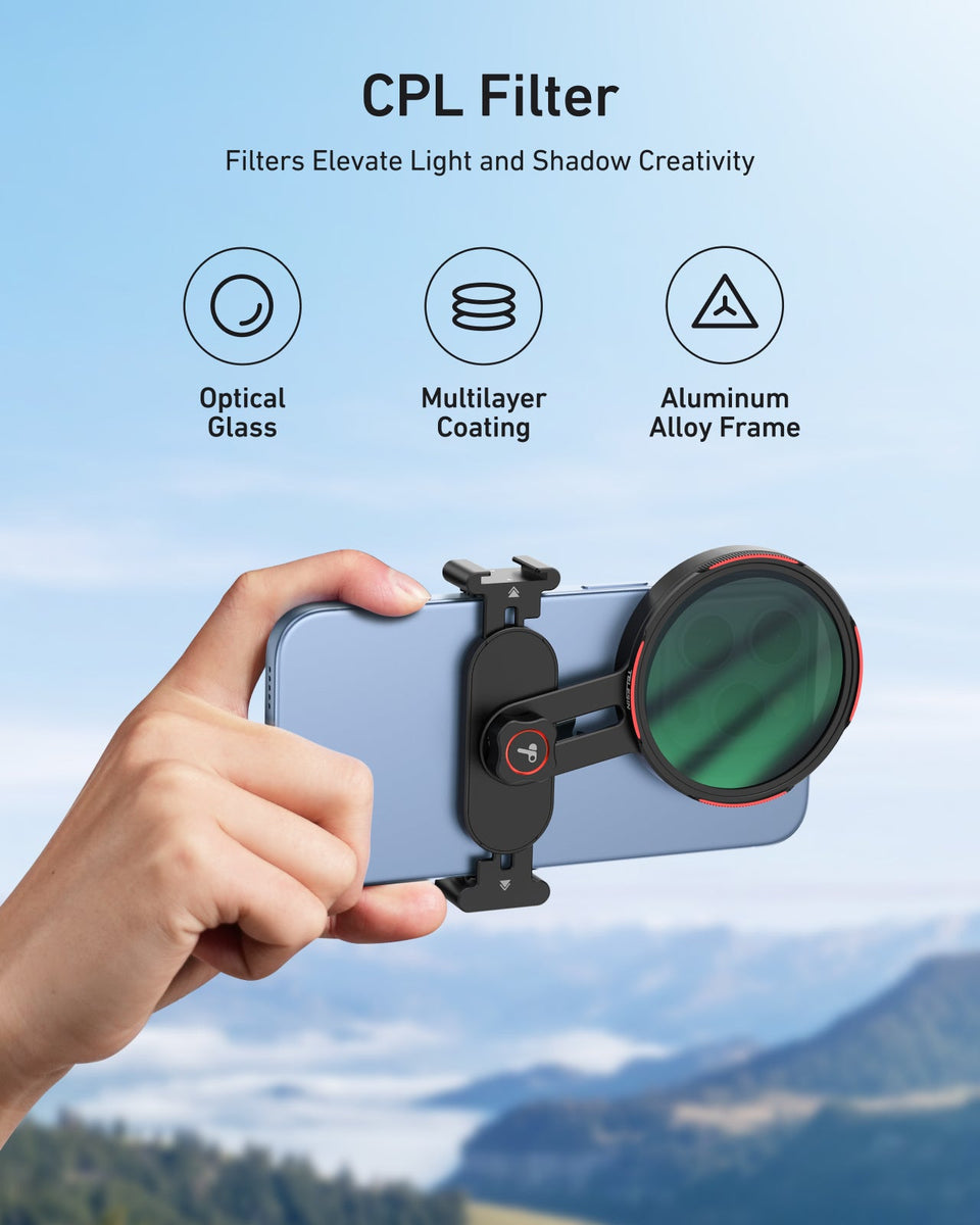 TELESIN 67mm CPL Phone Lens Filter – HD Optical Glass for iPhone ...