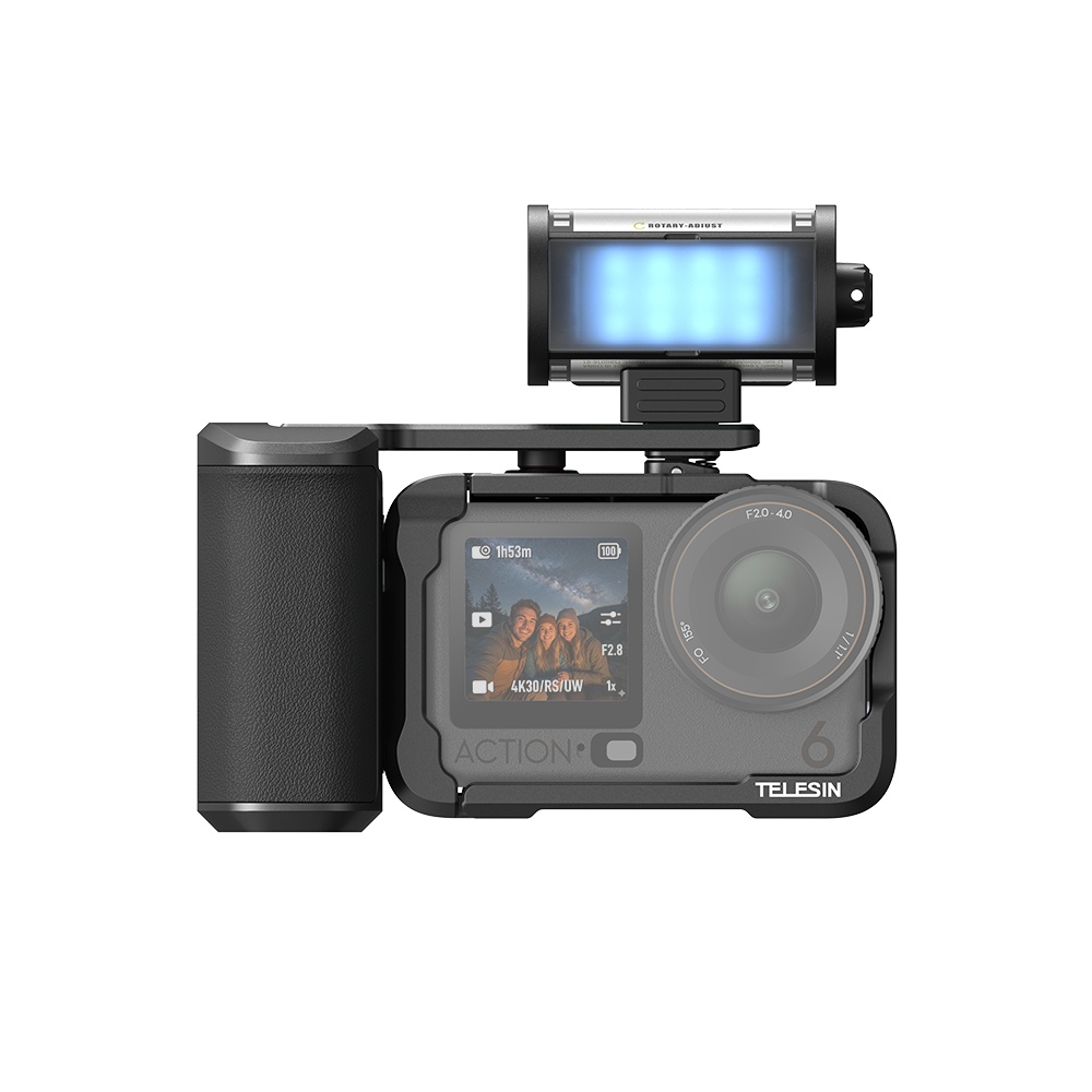 TELESIN Action6 StreetGrip Kit + RGB Fill Light – All-Day Power ...