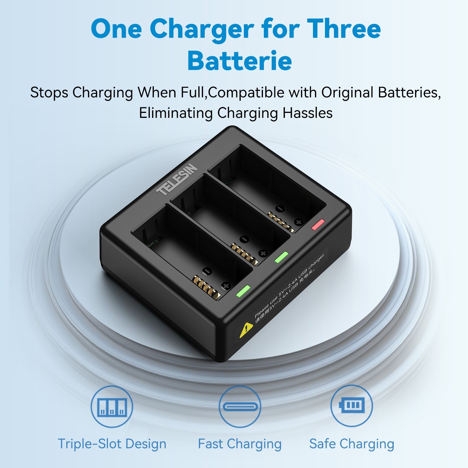 Gopro Hero 13 Battery Charger Gopro Hero 13 TELESIN Battery Charger For ...