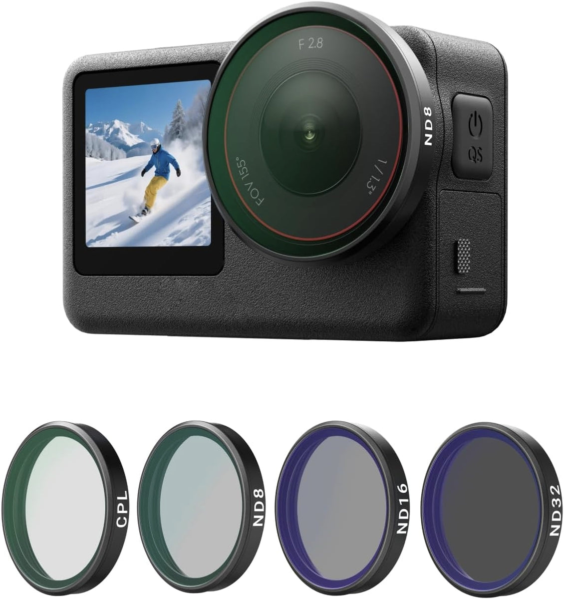 TELESIN Filter Kits for DJI Action 6 – CPL/ND8/16/32 | Premium Camera ...